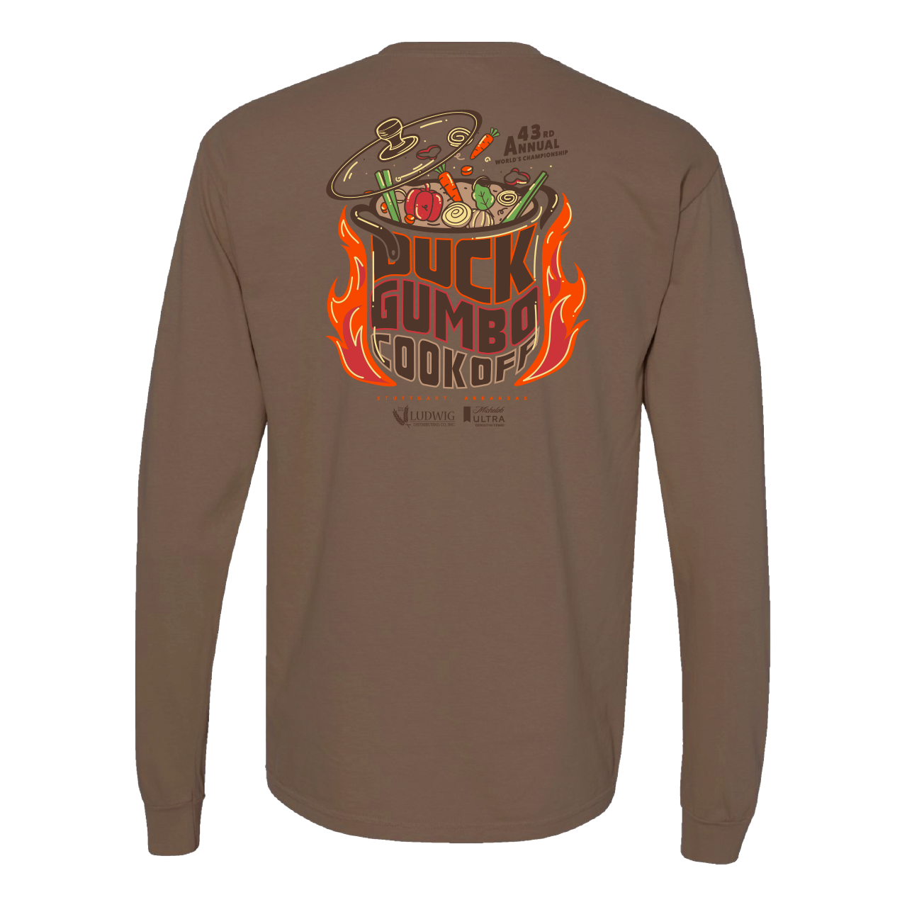 2024 Duck Gumbo Cookoff Long Sleeve Shirt | Stuttgart Chamber of Commerce
